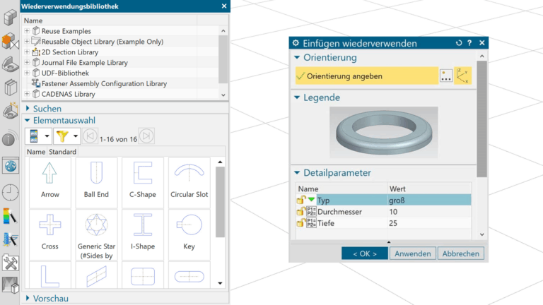 So Einfach Erstellen Sie Mit Der NX Reuse Library Eigene ...